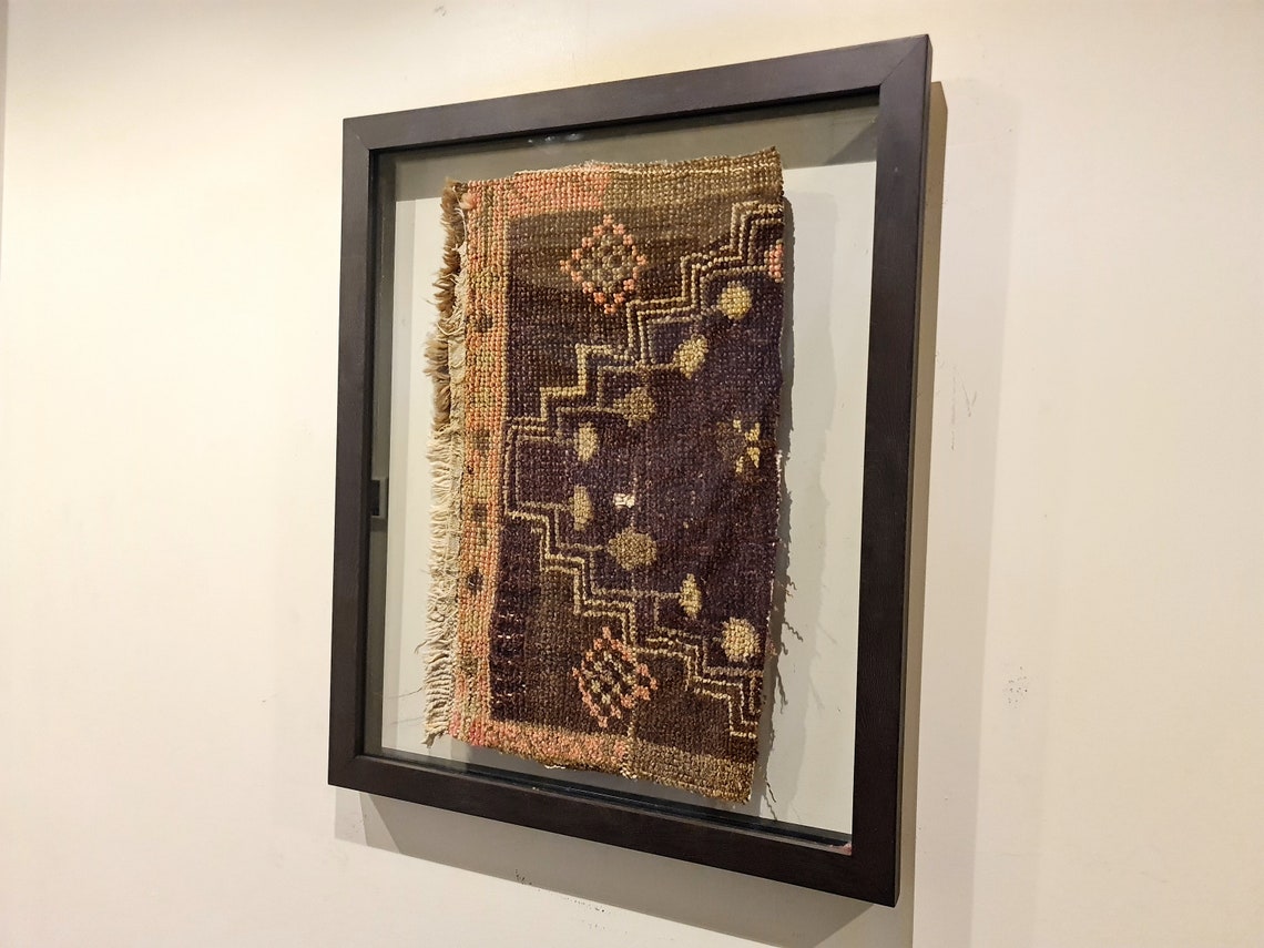 Dark Brown Aesthetic Rug Wall Decor Ethnic Motif Fabric | Etsy