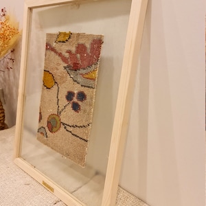 Abstract Woven Tapestry Rug Wall Decor, Framed Textile Wall Art Fabric ...