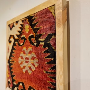 Red Tribal Motifs Design Ethnic Patterns Kilim Rug, Vintage Weaving ...