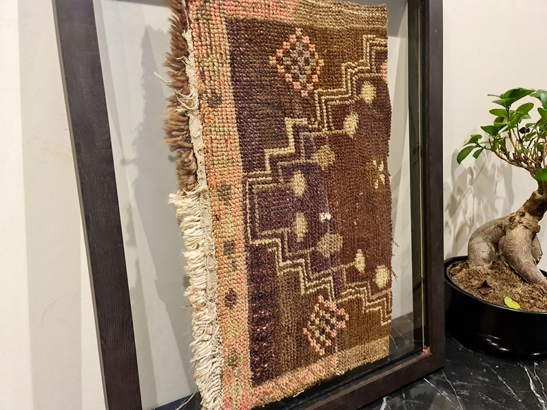 Dark Brown Aesthetic Rug Wall Decor, Ethnic Motif Fabric Textile Woven ...