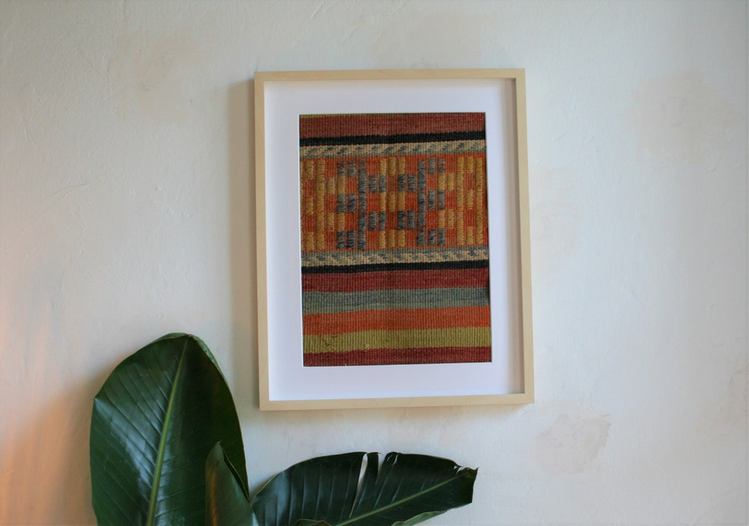 Multicolor Vintage Tapestry Rug Art, Wall Decor Style Framed Hanging ...