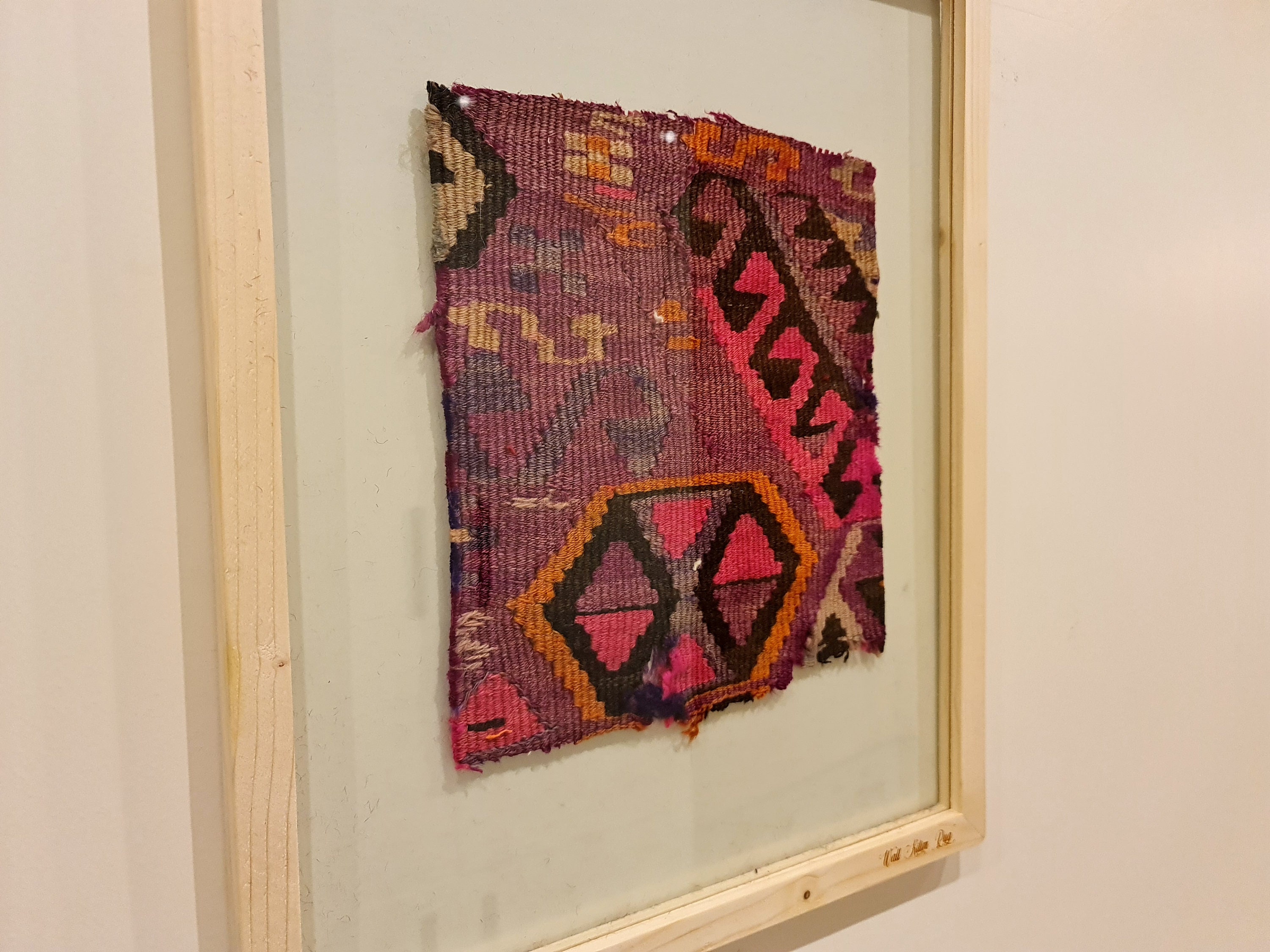 Earthy Wall Art Pink Wall Framed Rug - Etsy UK