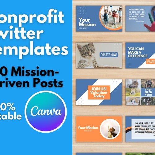 NONPROFIT FACEBOOK TEMPLATES Canva Template Editable - Etsy