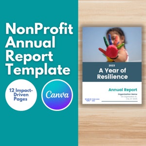 NONPROFIT ANNUAL REPORT Template Canva Template Editable - Etsy