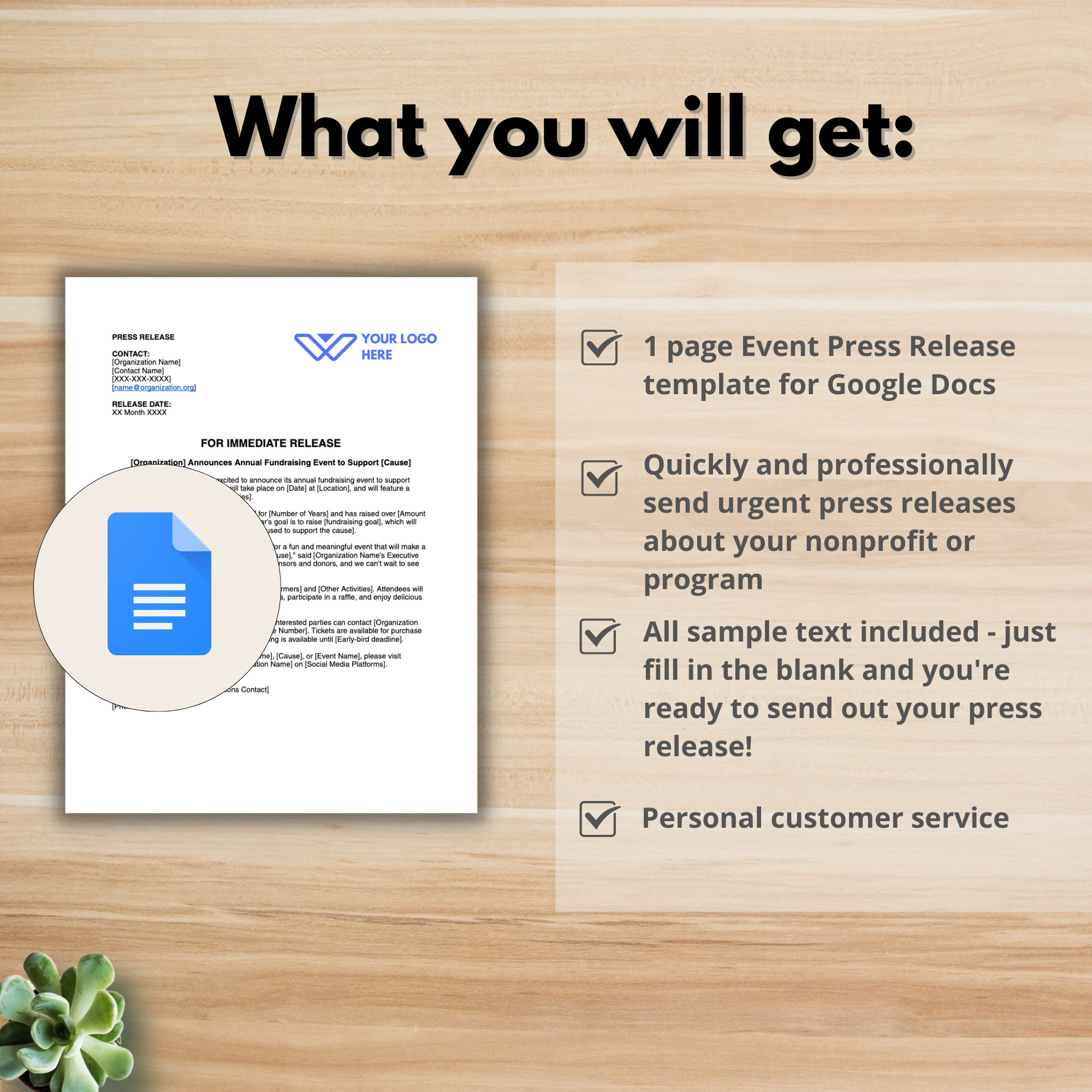 EVENT PRESS RELEASE Template - Nonprofit Press Release, Nonprofit ...