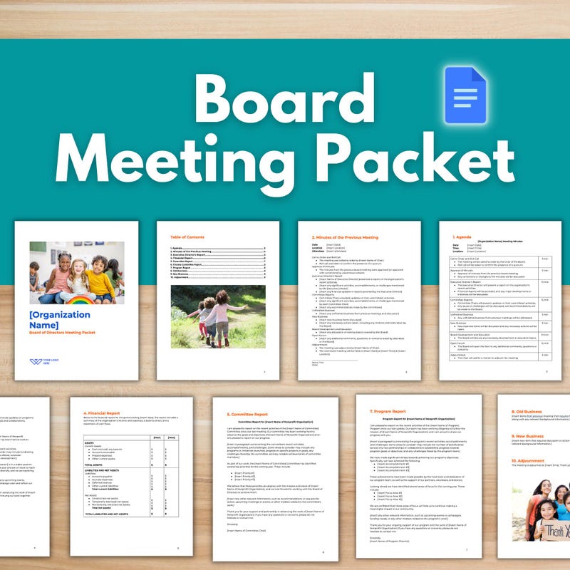 Executive Agenda Template - Etsy