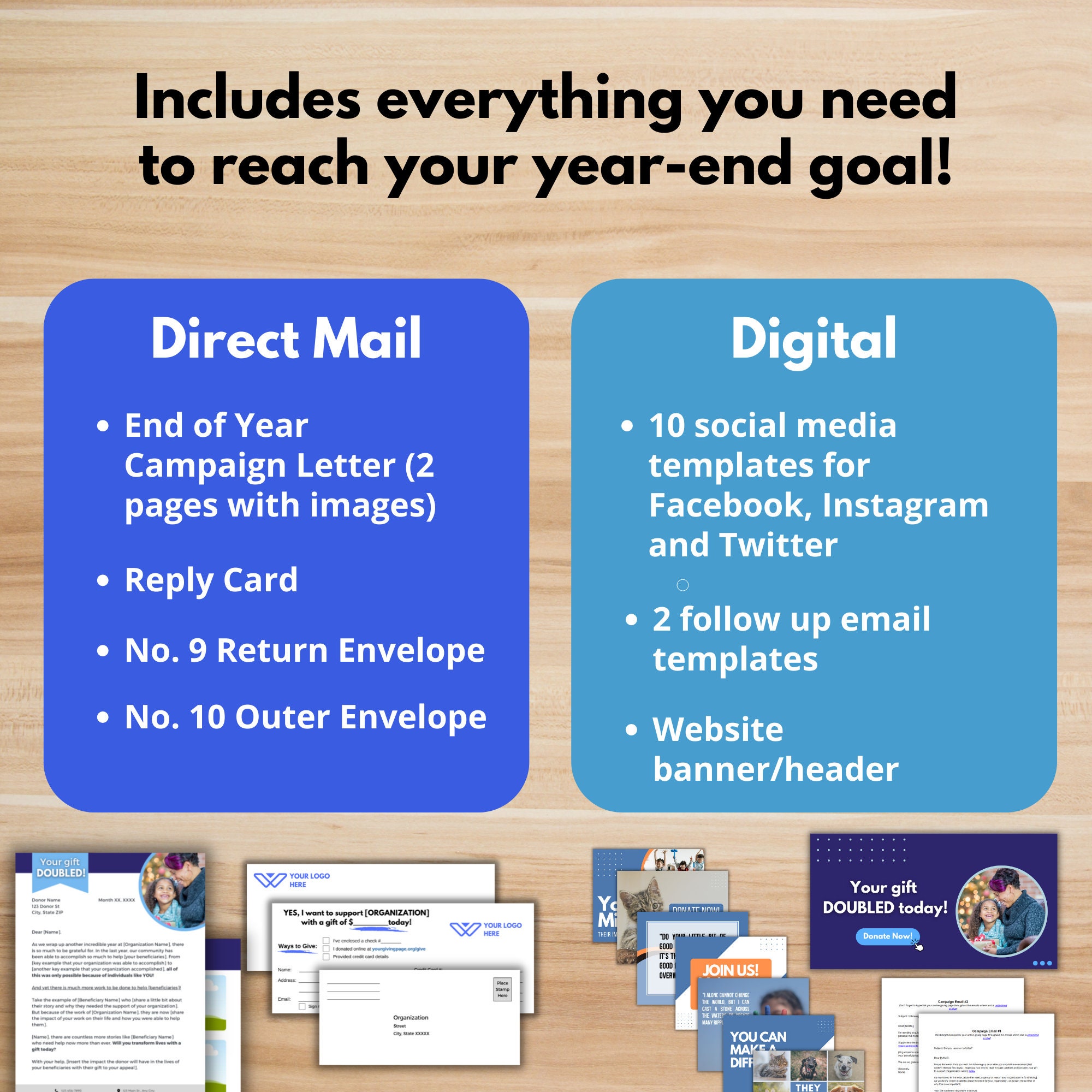 END OF YEAR Fundraising Package - End of Year Campaign, Year End ...