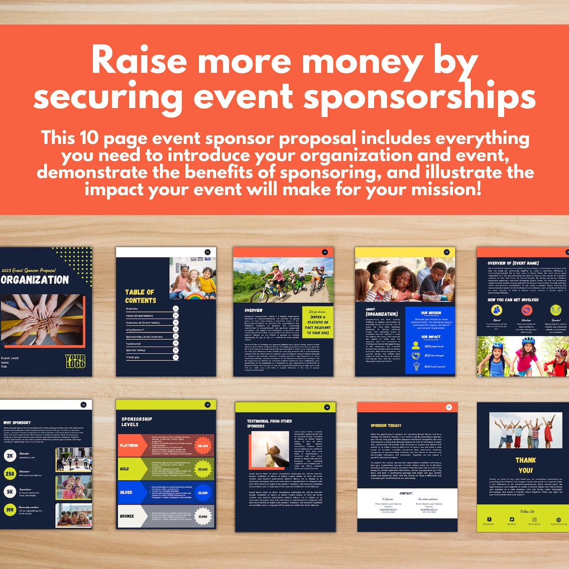EVENT SPONSOR PROPOSAL Template Canva Nonprofit Event - Etsy