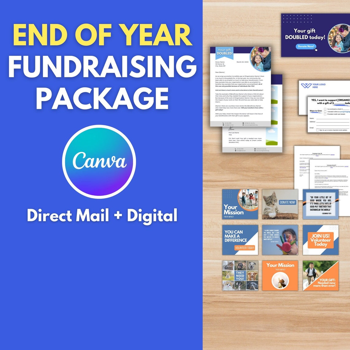 END OF YEAR Fundraising Package End of Year Campaign, Year End ...