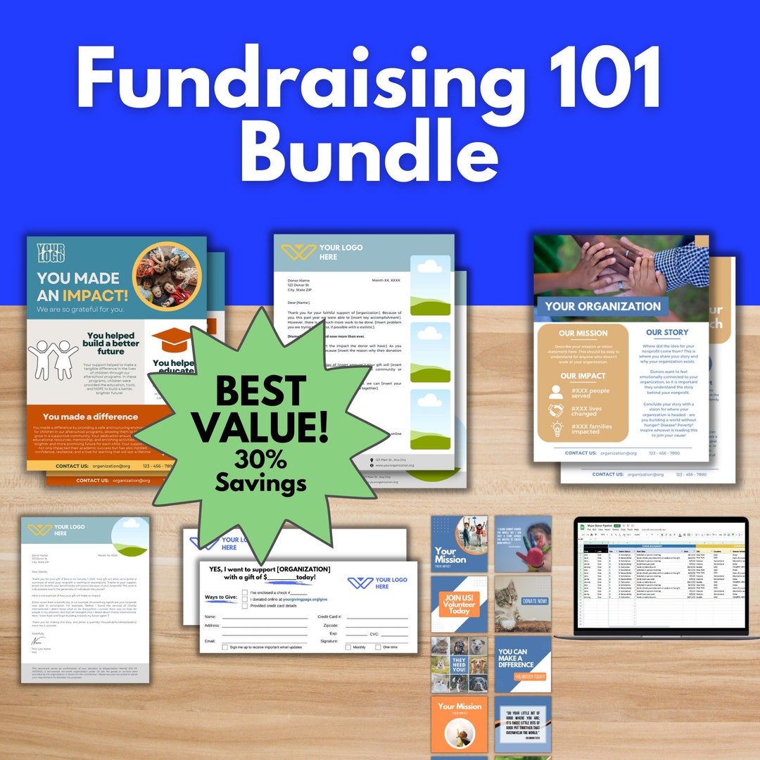 FUNDRAISING 101 BUNDLE - Fundraising, Nonprofit Templates, Canva ...