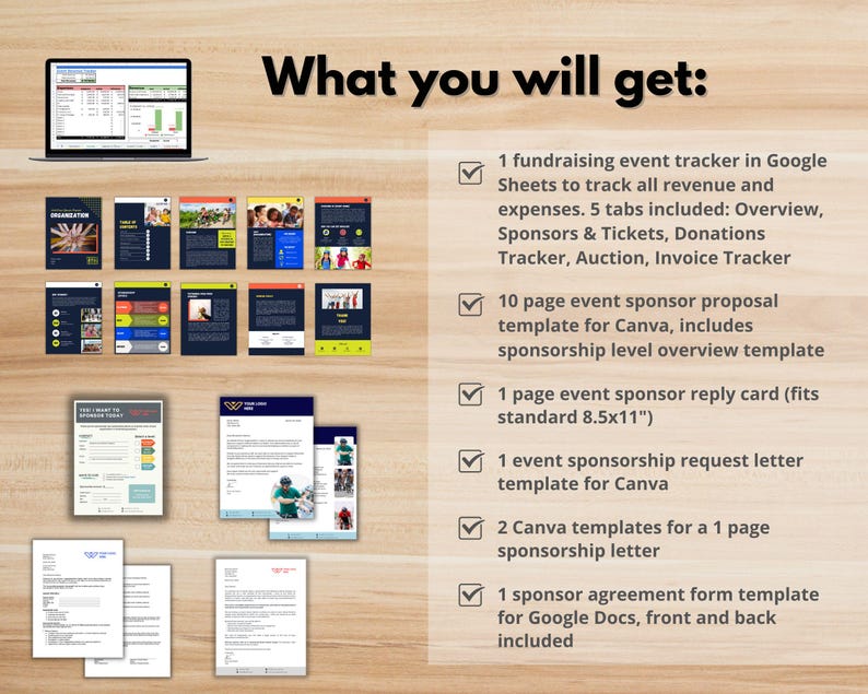 Event Sponsorship Template Bundle: Proposal, Tracker, Agreement (canva ...