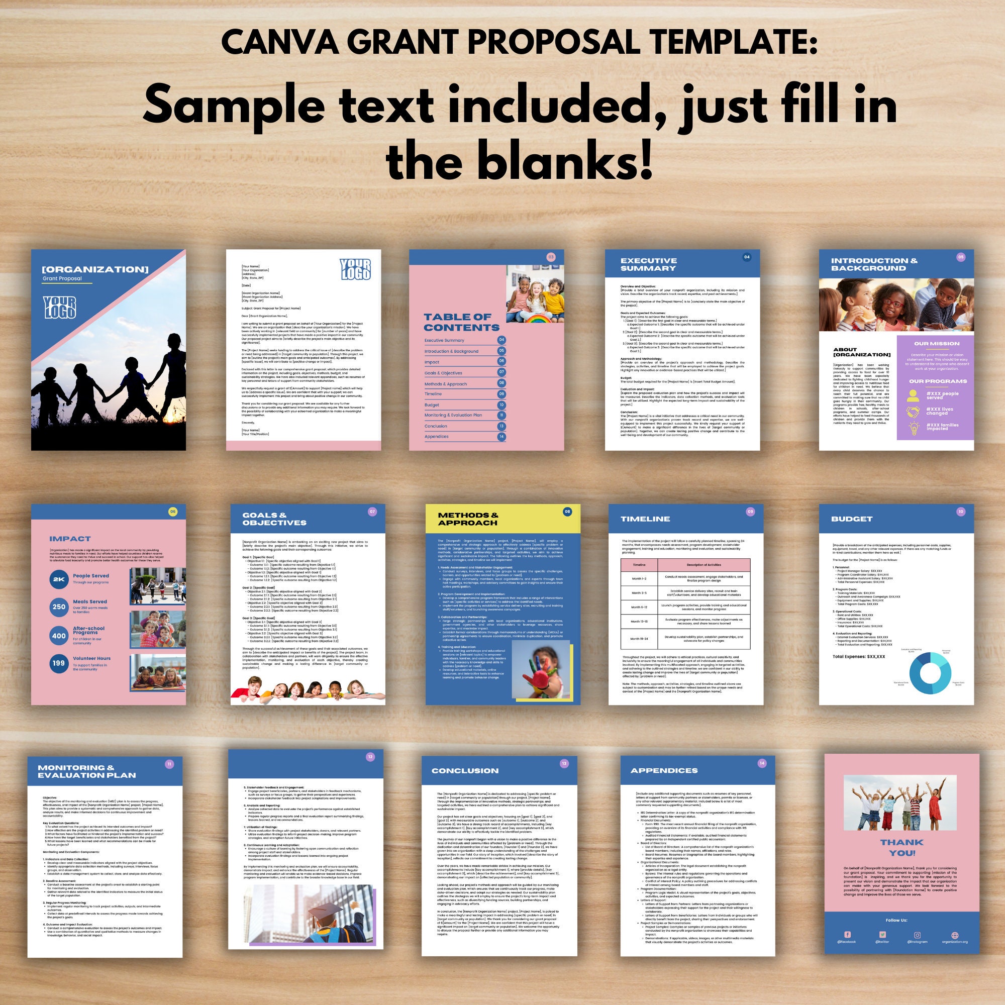 ULTIMATE GRANT PACKAGE - Canva Template, Fundraising Template ...