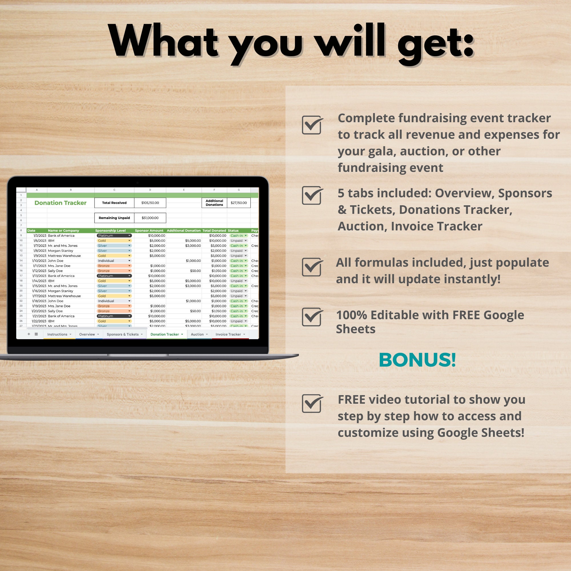 Fundraising Event Tracker — NonProfit Life