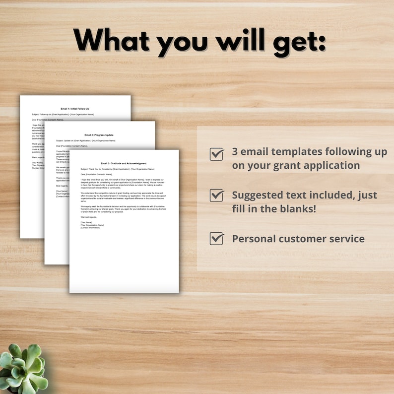 GRANT FOLLOW UP Email Templates - for Gmail or Outlook, Grant ...