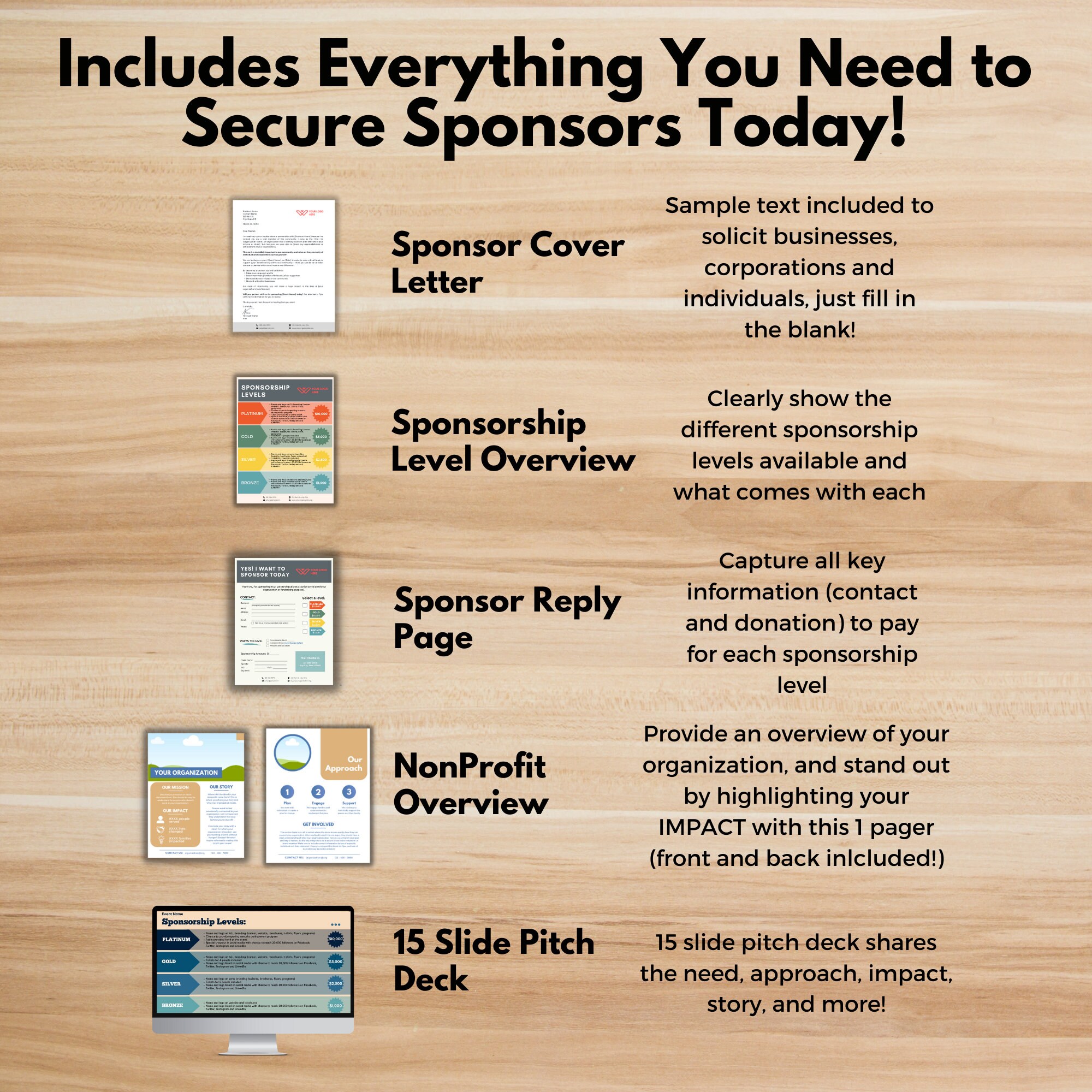 EXPANDED EVENT SPONSORSHIP Package Canva Template, Fundraising Event ...