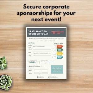 EVENT SPONSOR REPLY Card Template - Canva Template, Editable ...