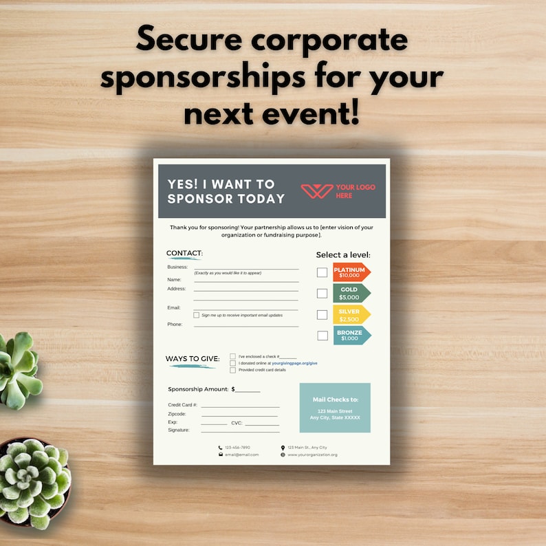 EVENT SPONSOR REPLY Card Template Canva Template Editable - Etsy