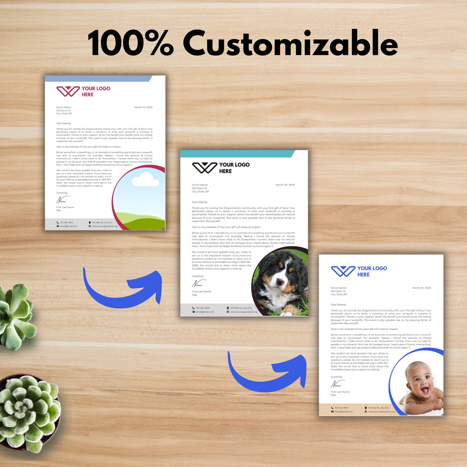 NEW DONOR WELCOME Letter - Canva Template, Customizable, Editable ...