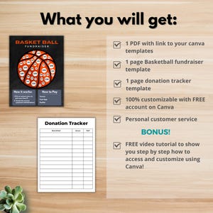 Basketball Fundraiser Template – Editable Canva Design (digital ...