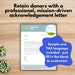 DONOR ACKNOWLEDGEMENT LETTER Template - Canva Template, Donation Letter ...