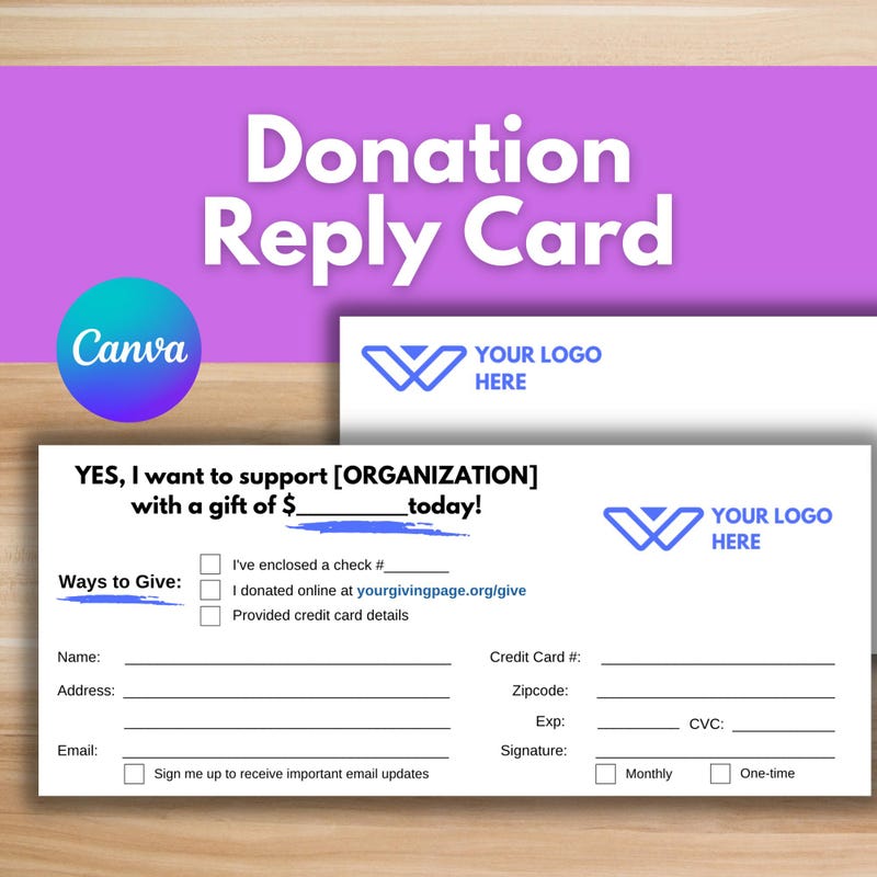 Donation Card - Etsy