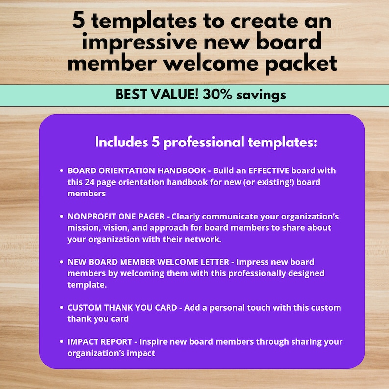 Nonprofit Board Member Welcome Package – Starter Kit - Etsy