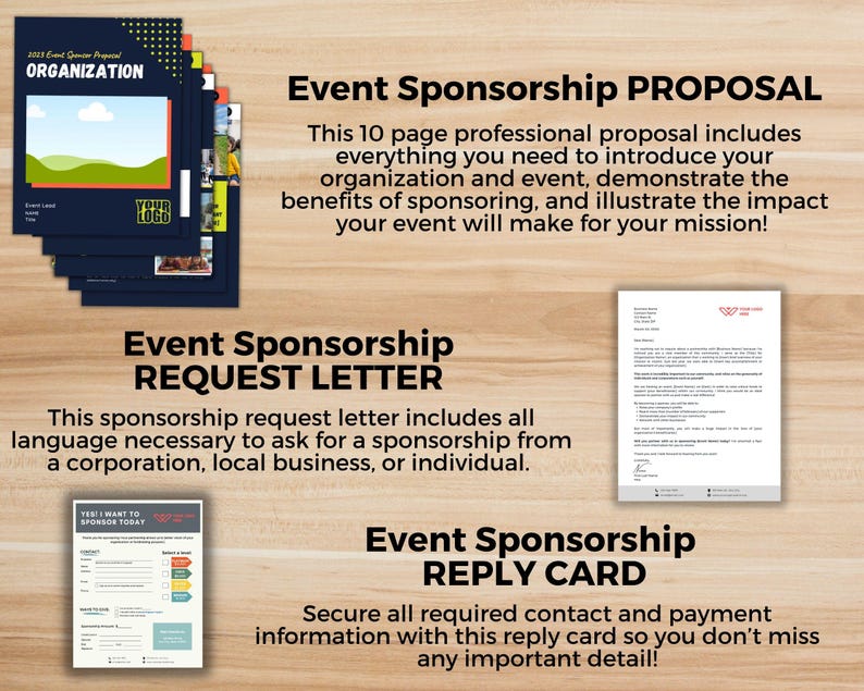 Event Sponsorship Template Bundle: Proposal, Tracker, Agreement (canva ...