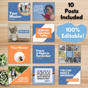 NONPROFIT FACEBOOK TEMPLATES - Canva Template, Editable, Nonprofit ...