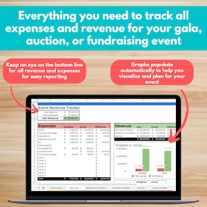 FUNDRAISING EVENT TRACKER - Event Budget, Event Plan, Google Sheets ...