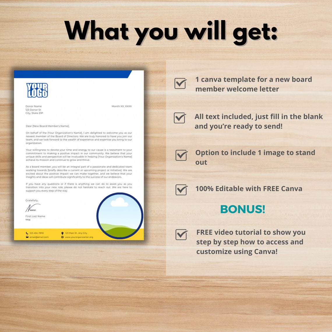 BOARD MEMBER WELCOME Letter - Canva Template, Board of Directors, New ...