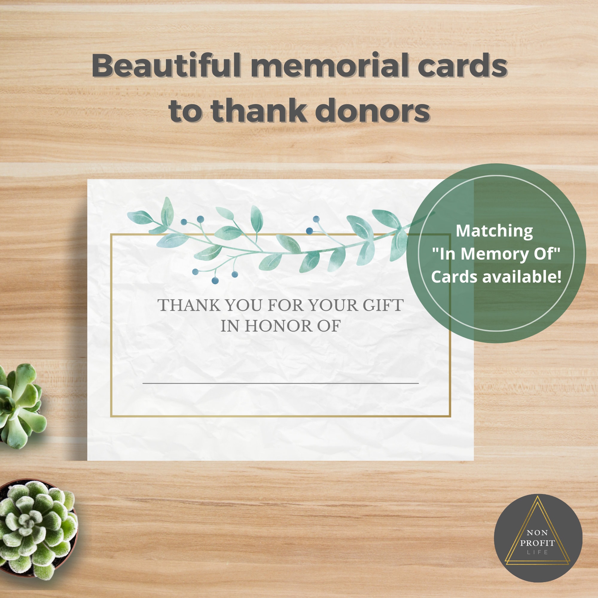 In Honor of Donation Card, Printable - Etsy