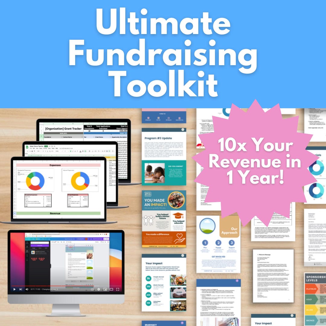 Nonprofit Fundraising Toolkit: 42 Templates, Grants, Events (digital ...