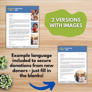 New Donor Donation Letter Template - Editable Canva Design (digital ...