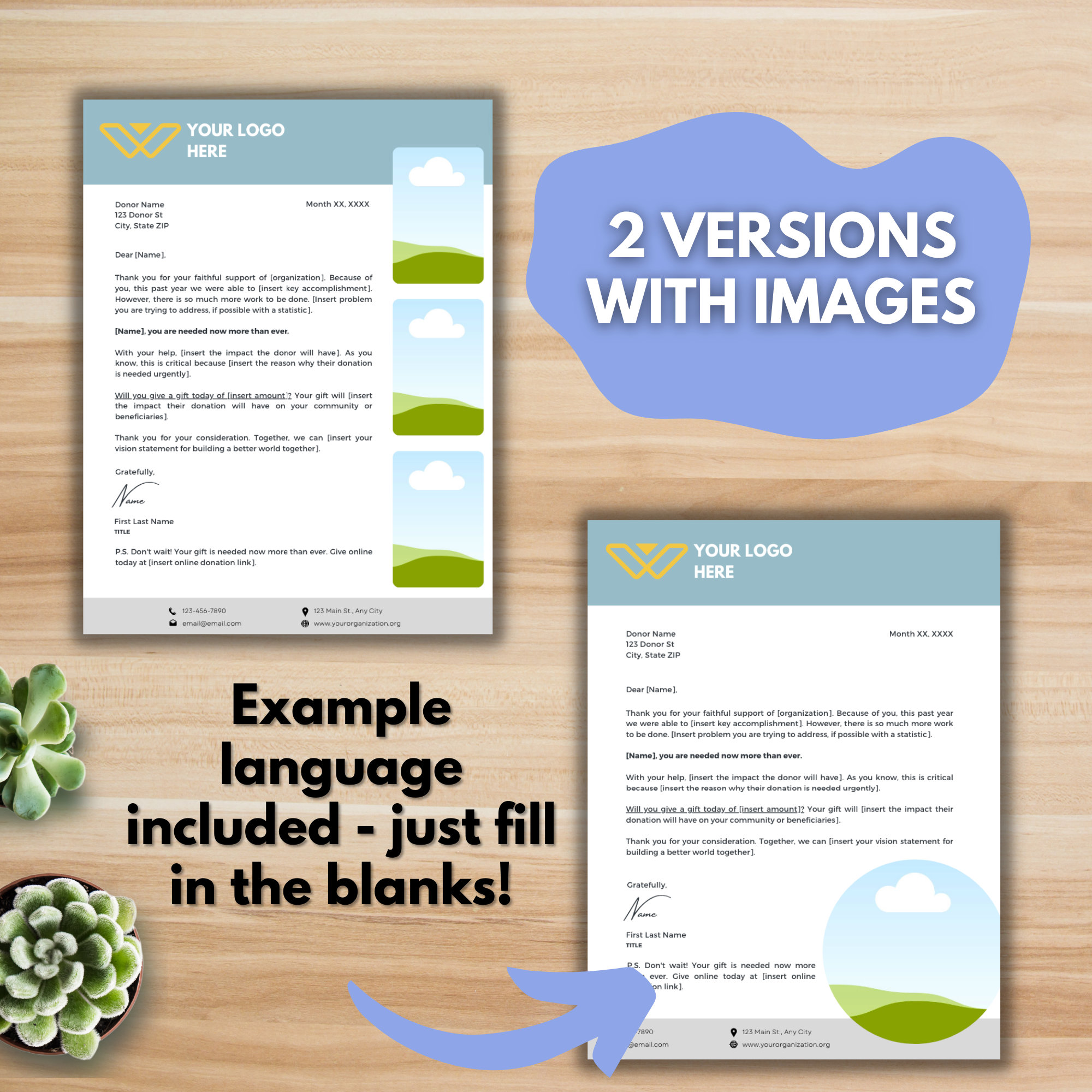 DIRECT MAIL PACKAGE - Nonprofit Template, Canva Template, Solicitation ...