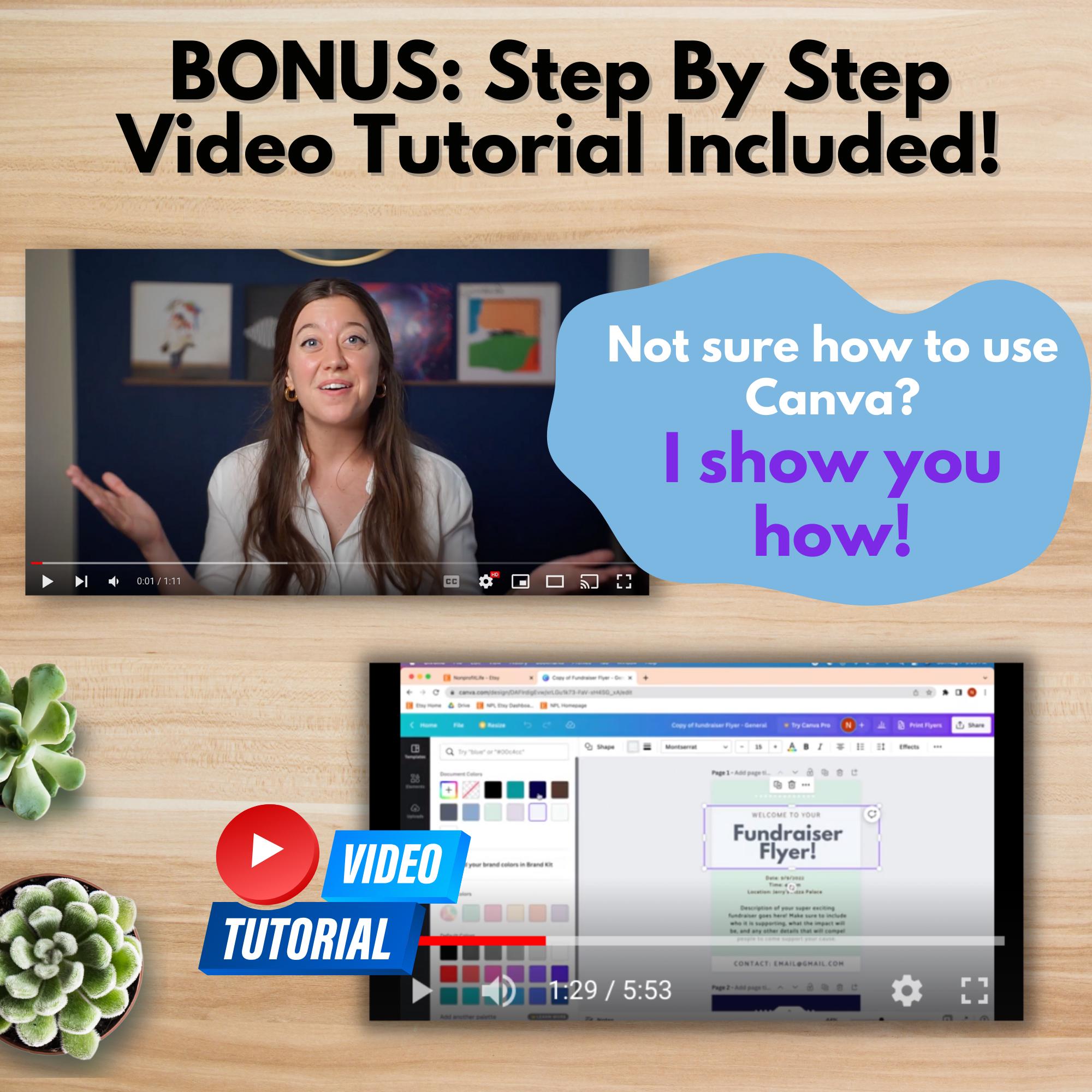 SCHOOL FUNDRAISER TEMPLATE - Editable Canva, Donation Tracker, School ...