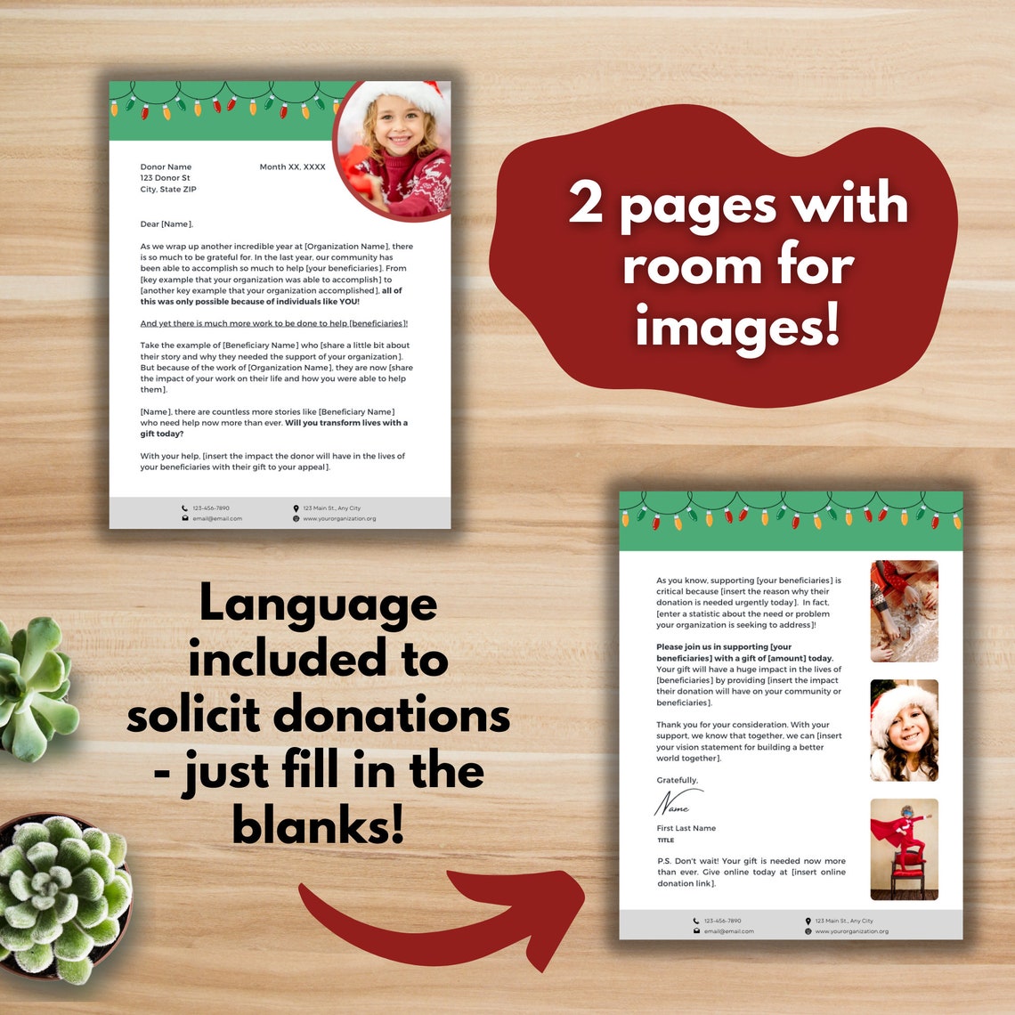 HOLIDAY SOLICITATION LETTER Template - End of Year Solicitation Letter ...