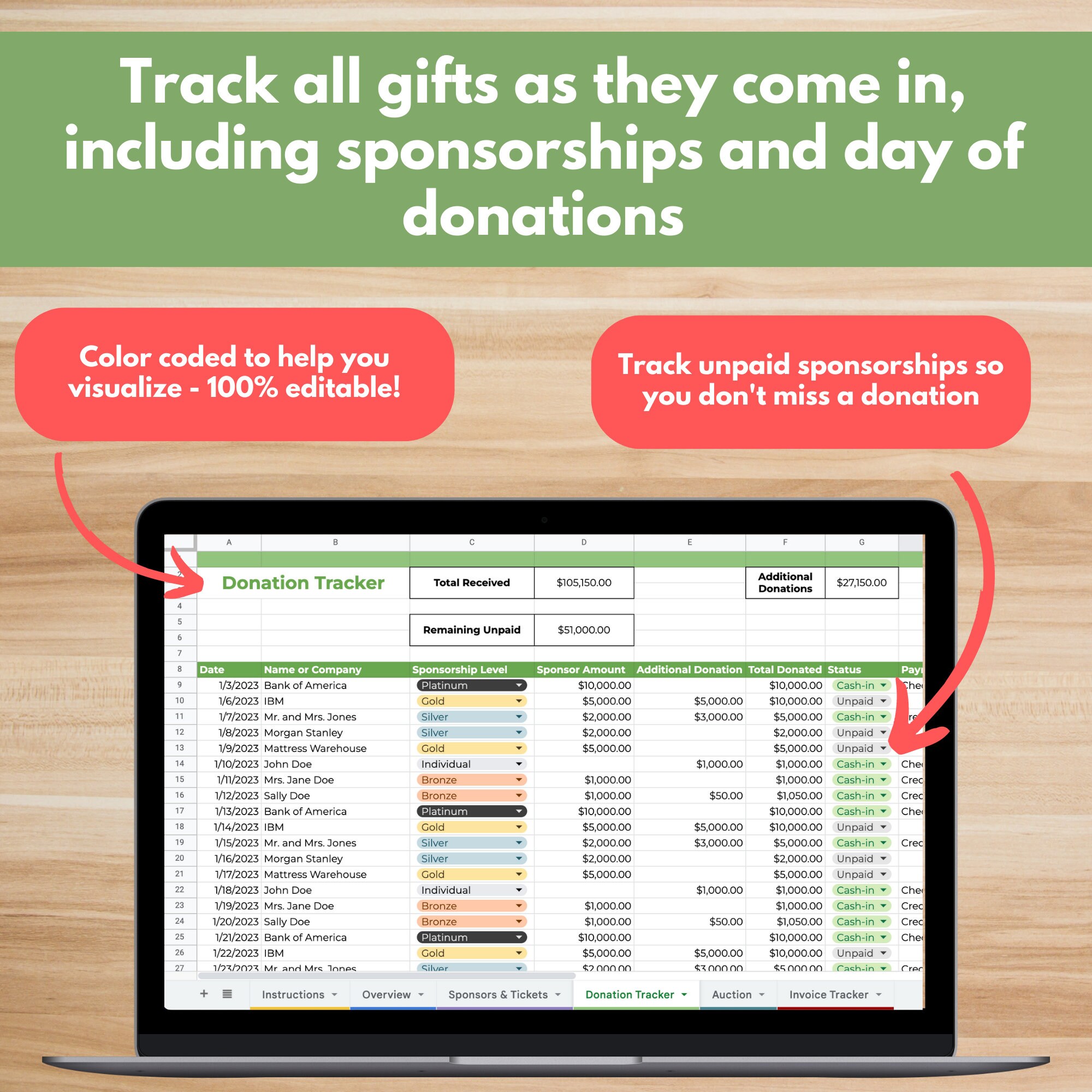 Fundraising Event Tracker — NonProfit Life