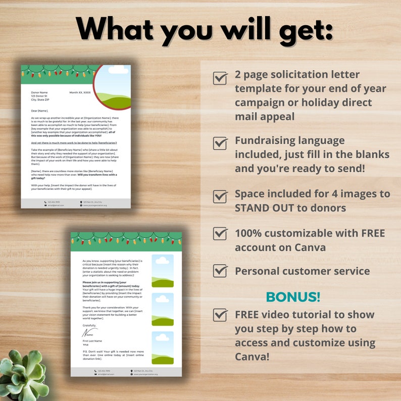 HOLIDAY SOLICITATION LETTER Template - End of Year Solicitation Letter ...