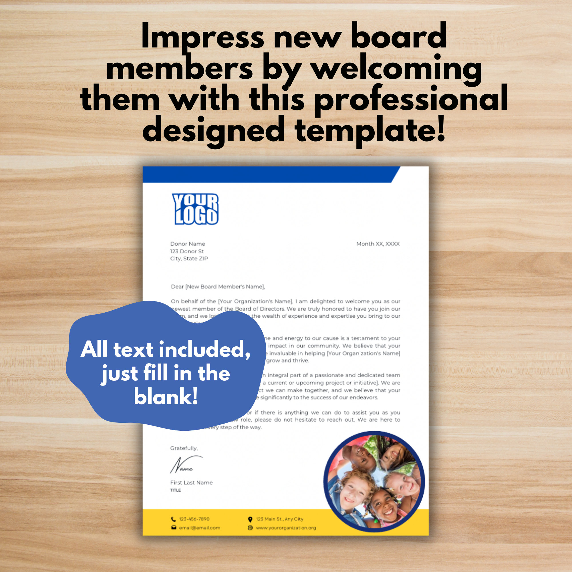 BOARD MEMBER WELCOME Letter - Canva Template, Board of Directors, New Board Member Welcome ...