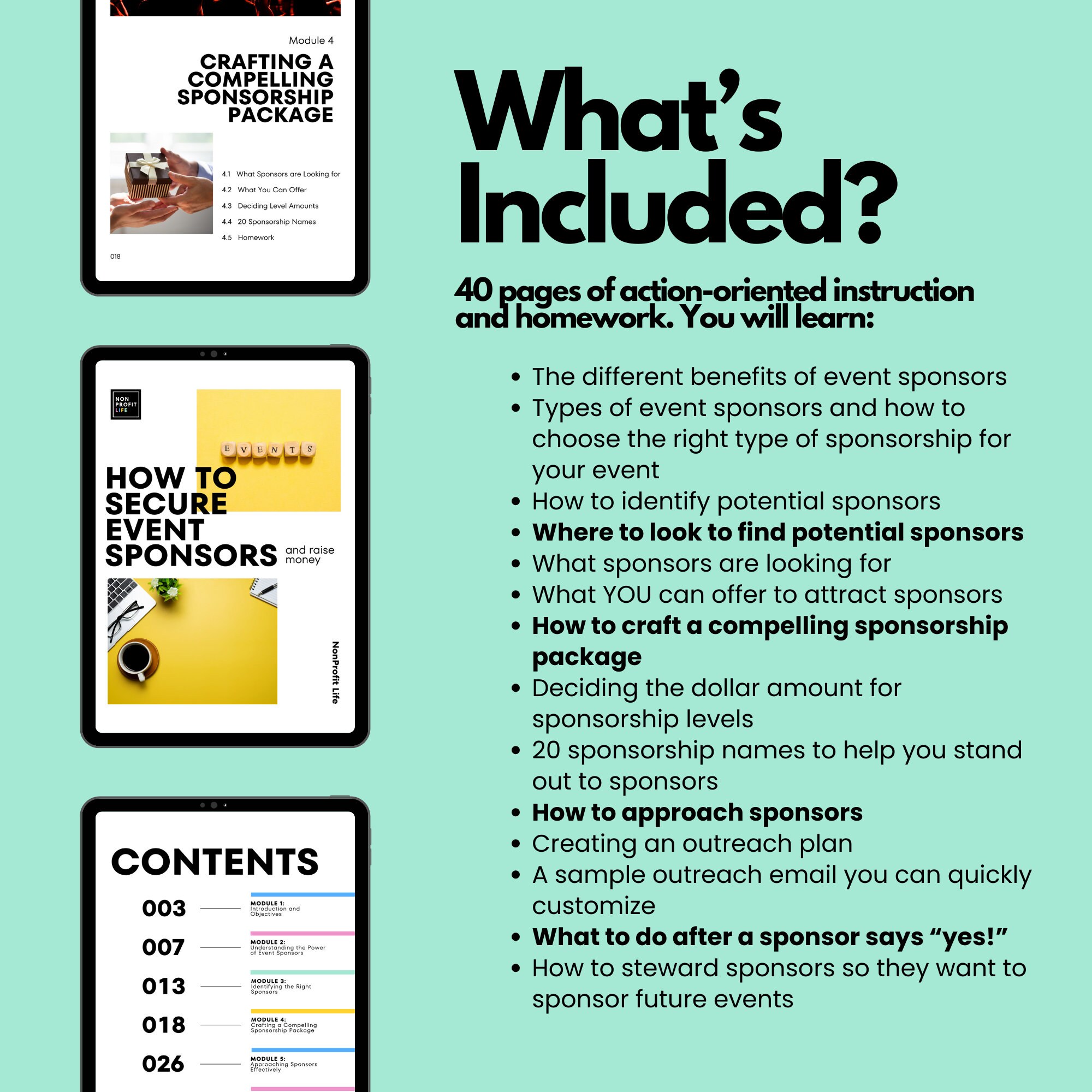 Event Sponsor Workbook – Secure Funding, Fundraising Guide (digital ...