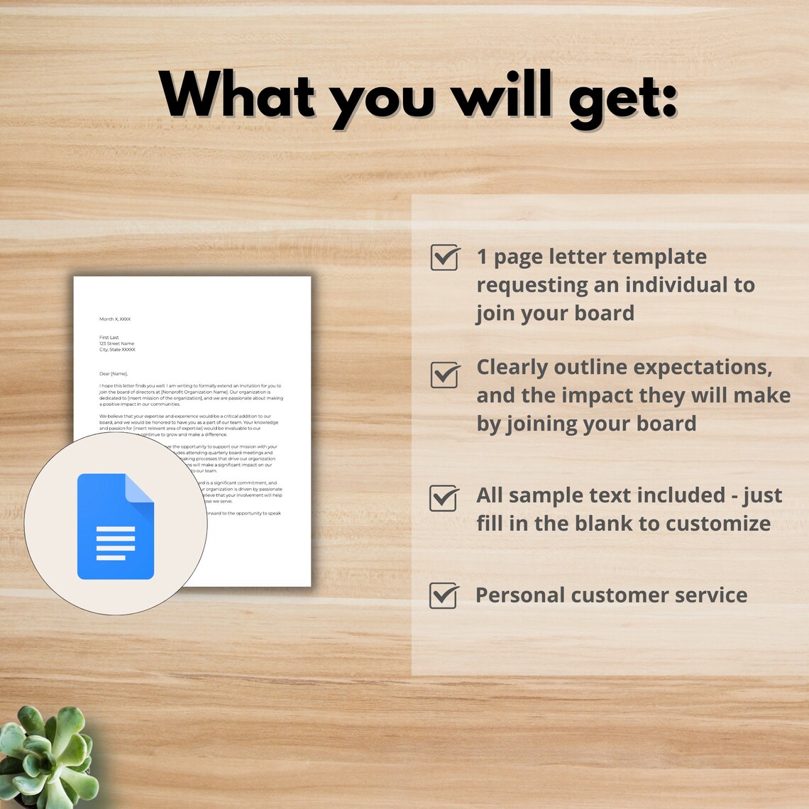 BOARD MEMBER REQUST Letter Template - Nonprofit Template, Donor ...