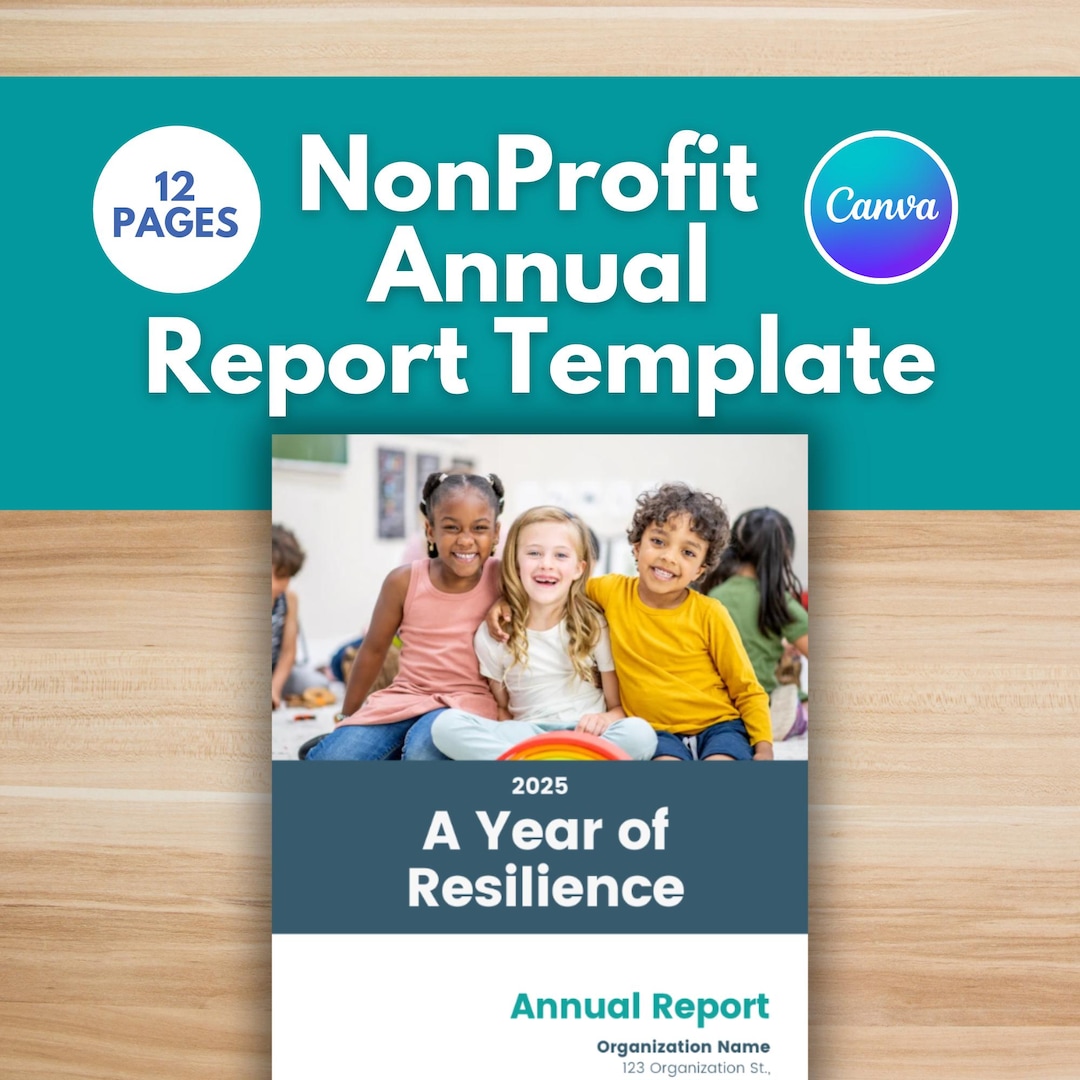 NONPROFIT ANNUAL REPORT Template - Canva Template, Editable, End of ...