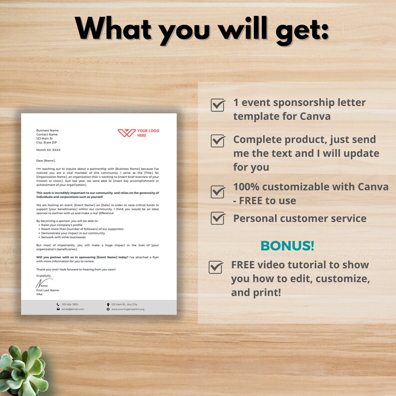 CUSTOM EVENT SPONSORSHIP Letter - Custom Event Sponsor, Corporate ...
