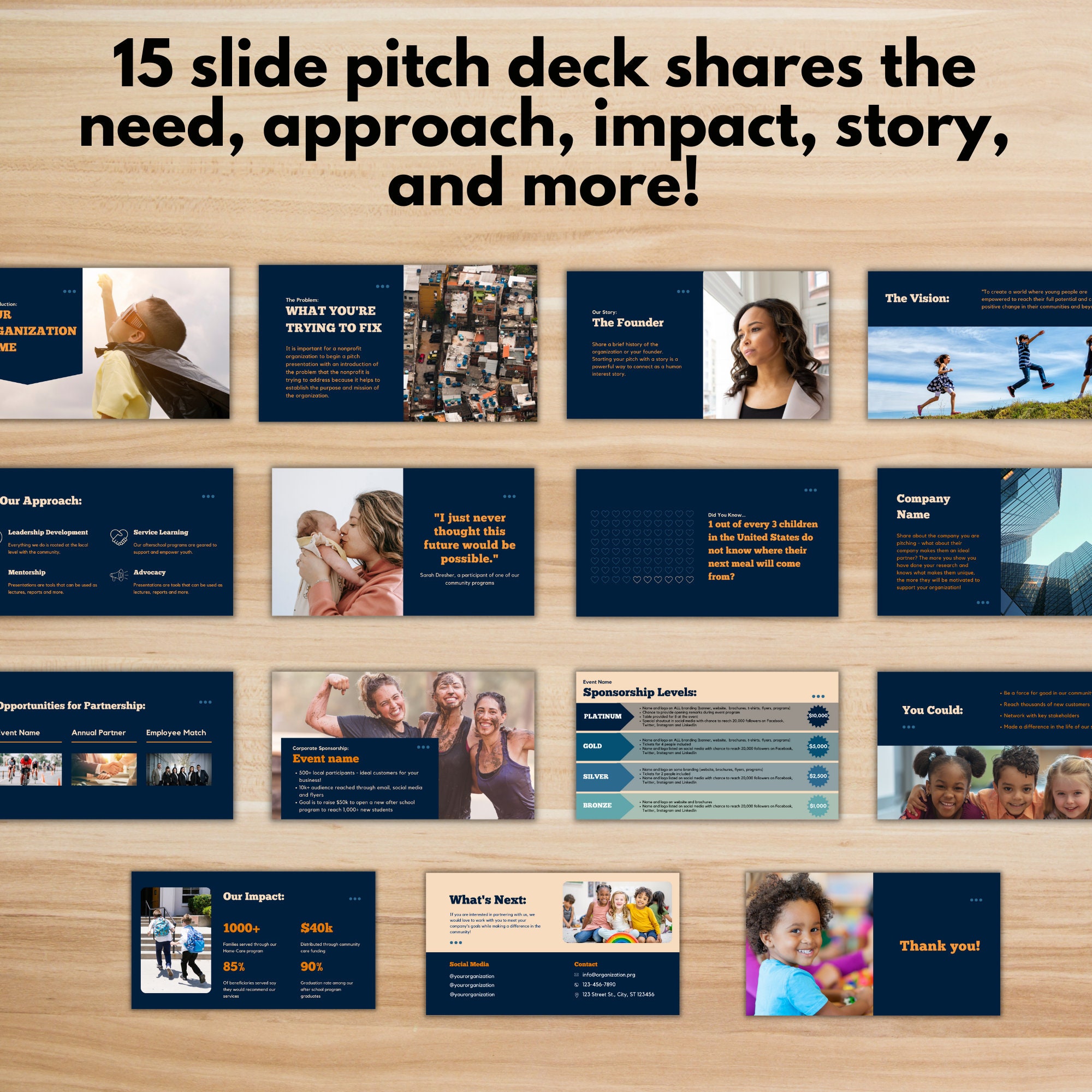 SPONSOR PITCH DECK - Canva Template, Fundraising Event Template, Event ...