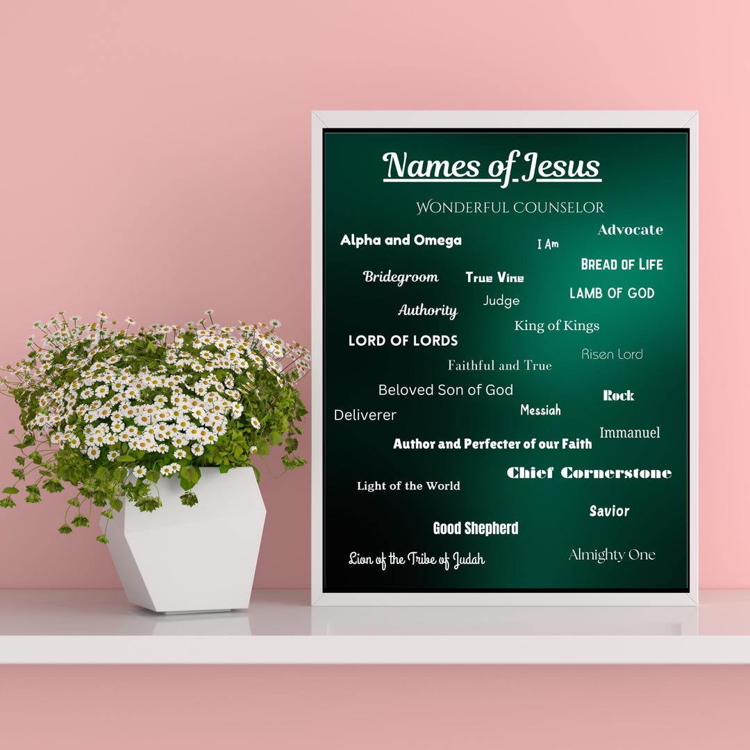 PDF/PNG Printable-the Names of Jesus Digital - Etsy Australia