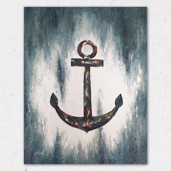 Anchor Painting - Etsy