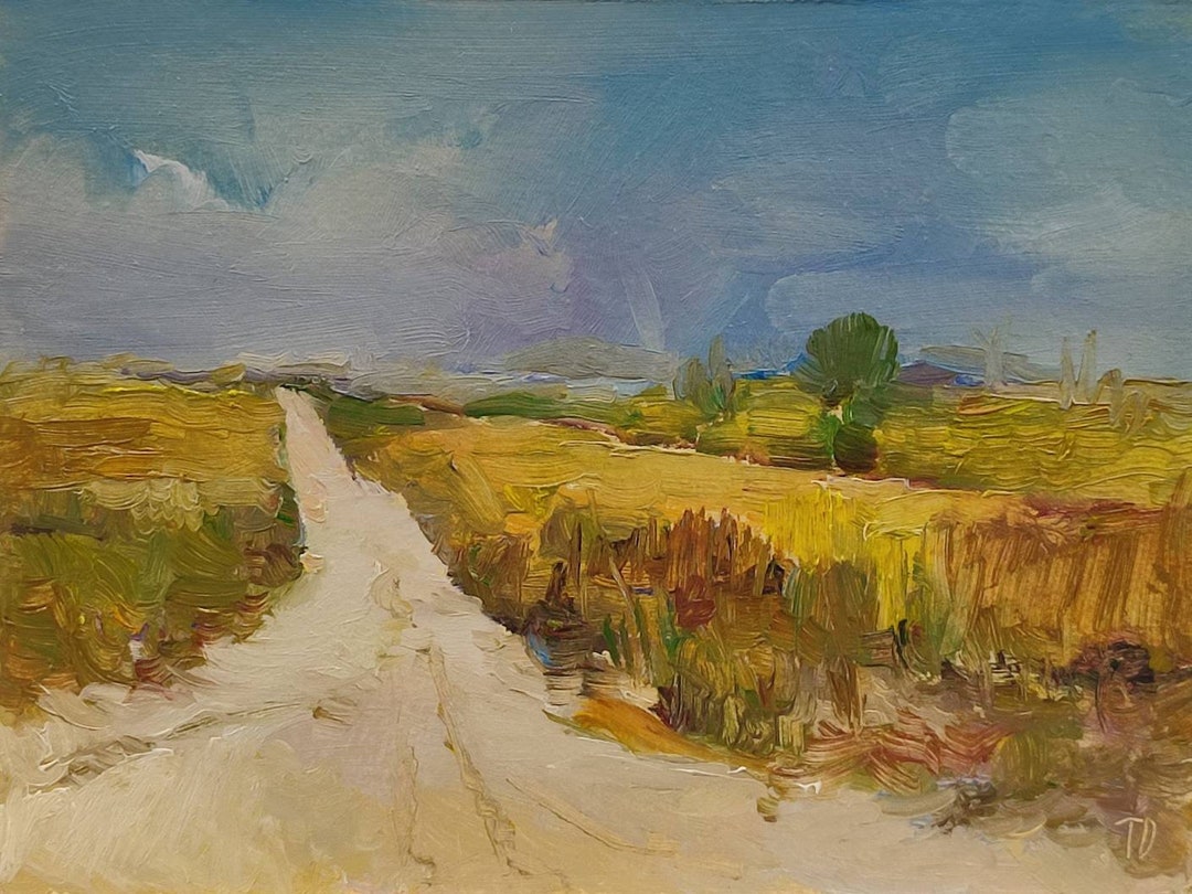 Landscape Oil Painting, Tiny Painting, Nature Miniature. Miniature Oil ...