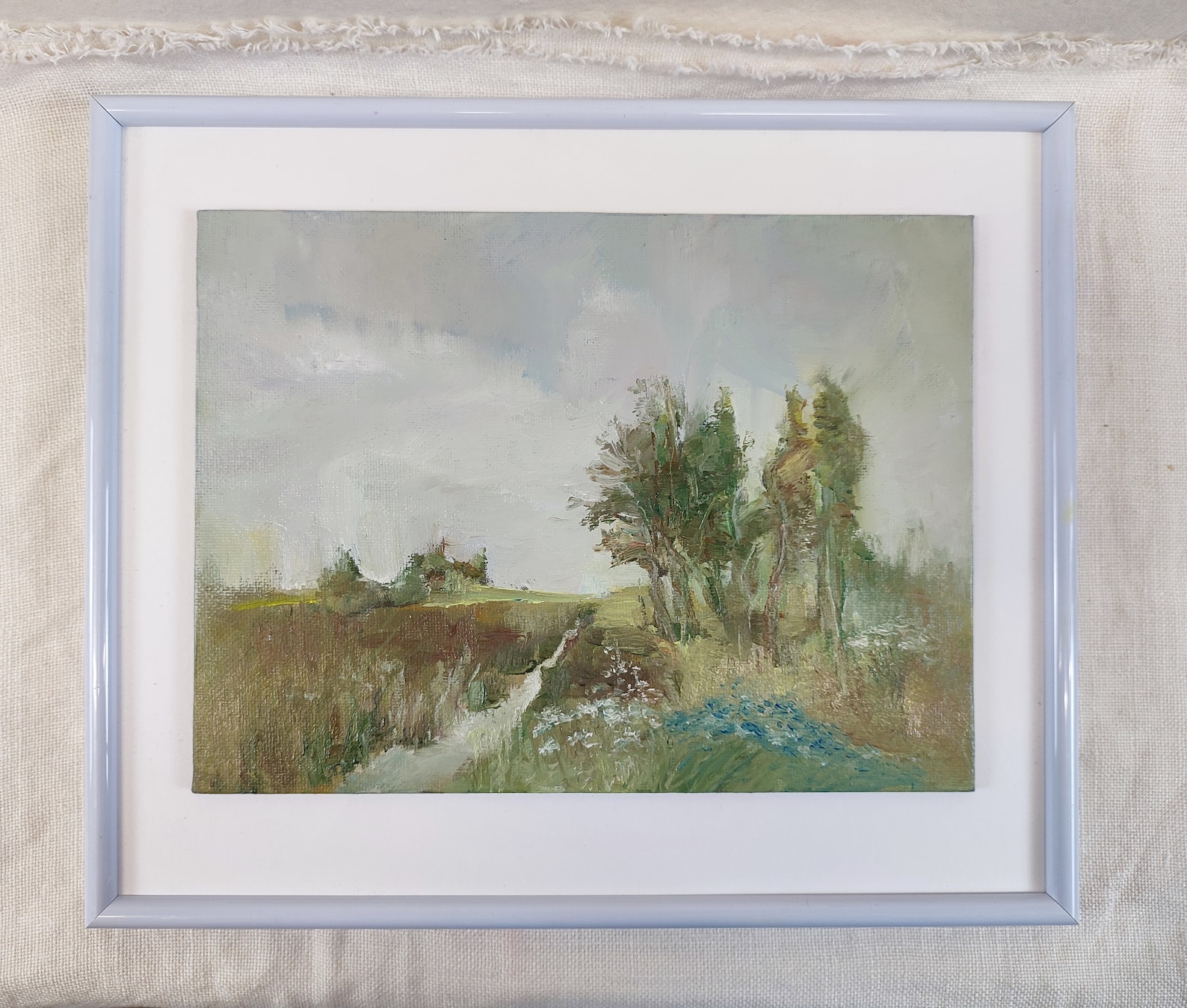 Small Oil Painting Oil Painting Original. Summer Road Painting ...
