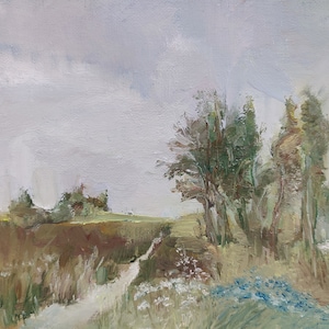 Small Oil Painting Oil Painting Original. Summer Road Painting ...