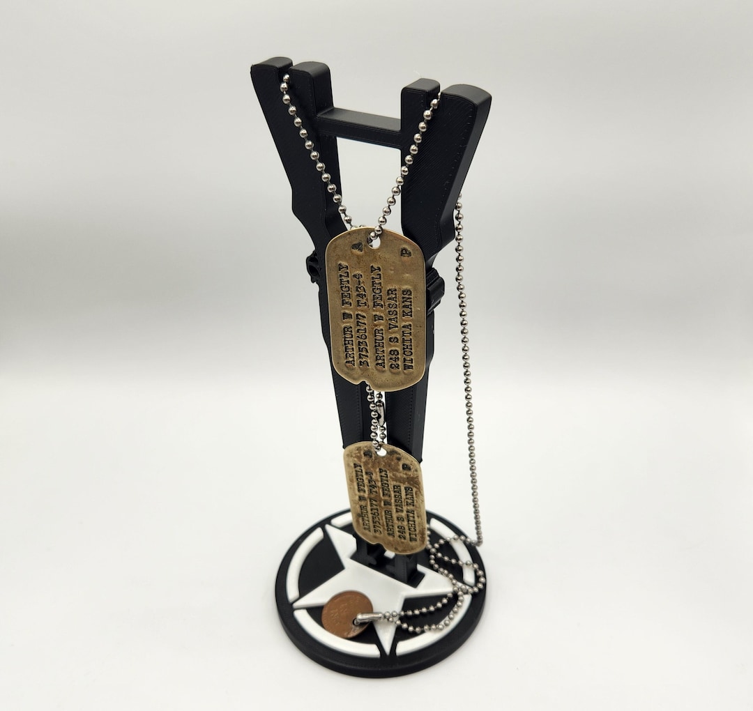 US Army Dog Tag Display Stand X1 - Etsy